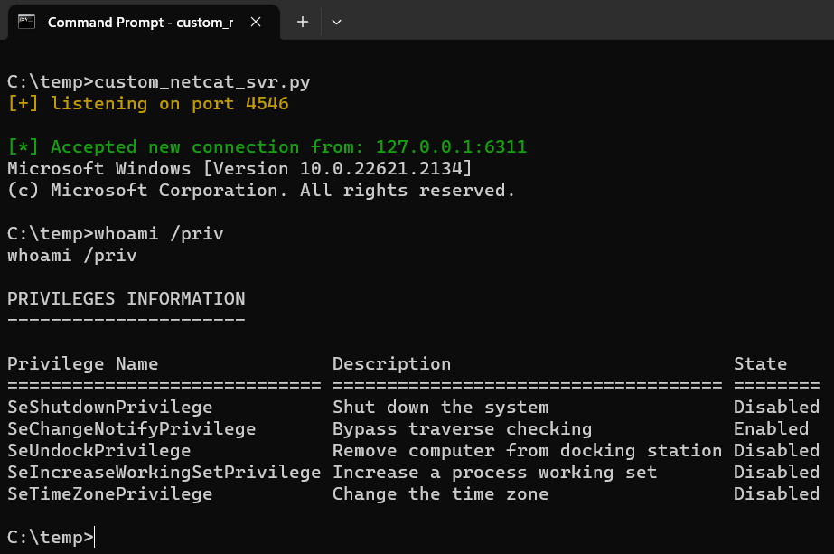Create Your Own Netcat Using Python G3tsyst3ms Infosec Blog 4633