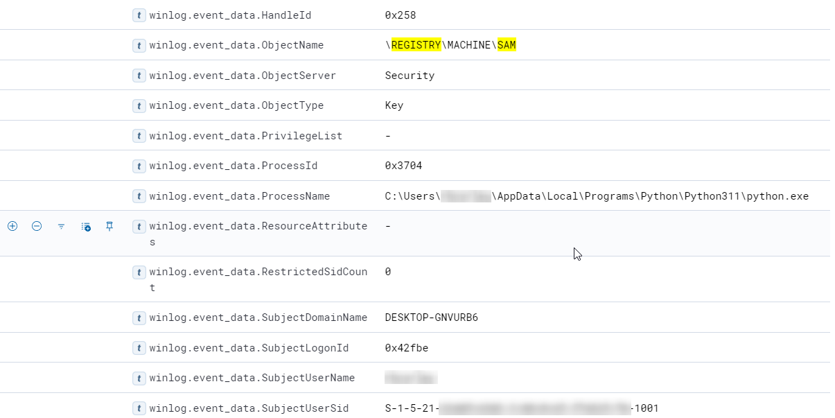 Detecting SAM registry hive dumps using Elastic! - G3tSyst3m’s Infosec Blog